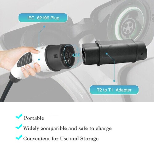IEC 62196-2 Type 2 to SAE J1772 Type 1EV Charging Converter Adapter ...