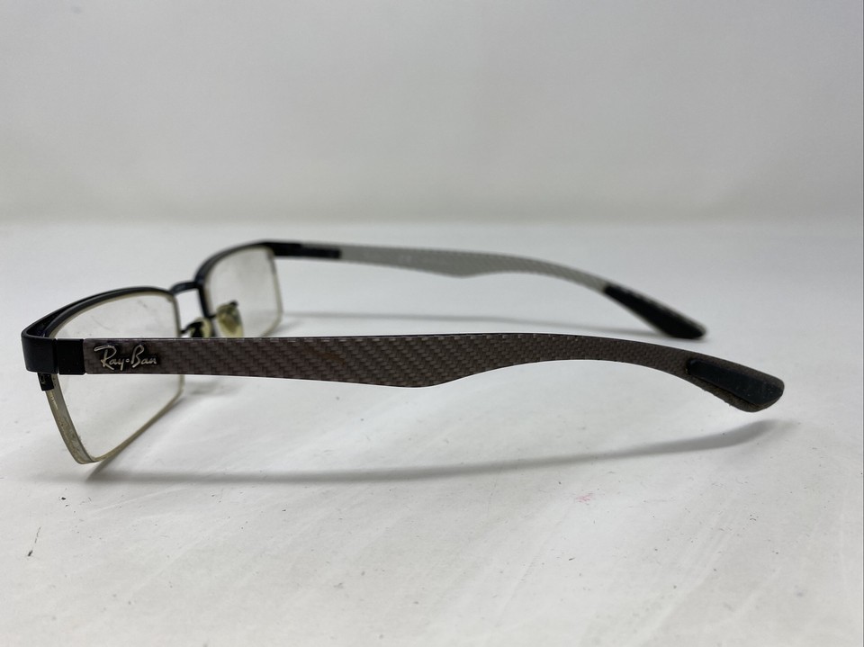 Ray Ban RB 8412 2503 54-17-145 Black Metal Half Rim Eyeglasses Frame ...