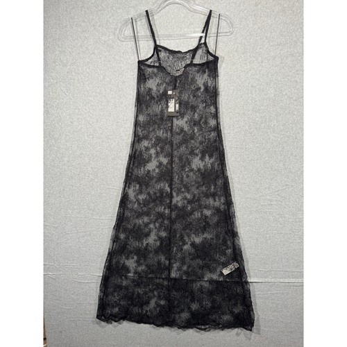 Rita Ora Primark Lace Slip Dress Lingerie Black Floral Sheer 2XS | eBay