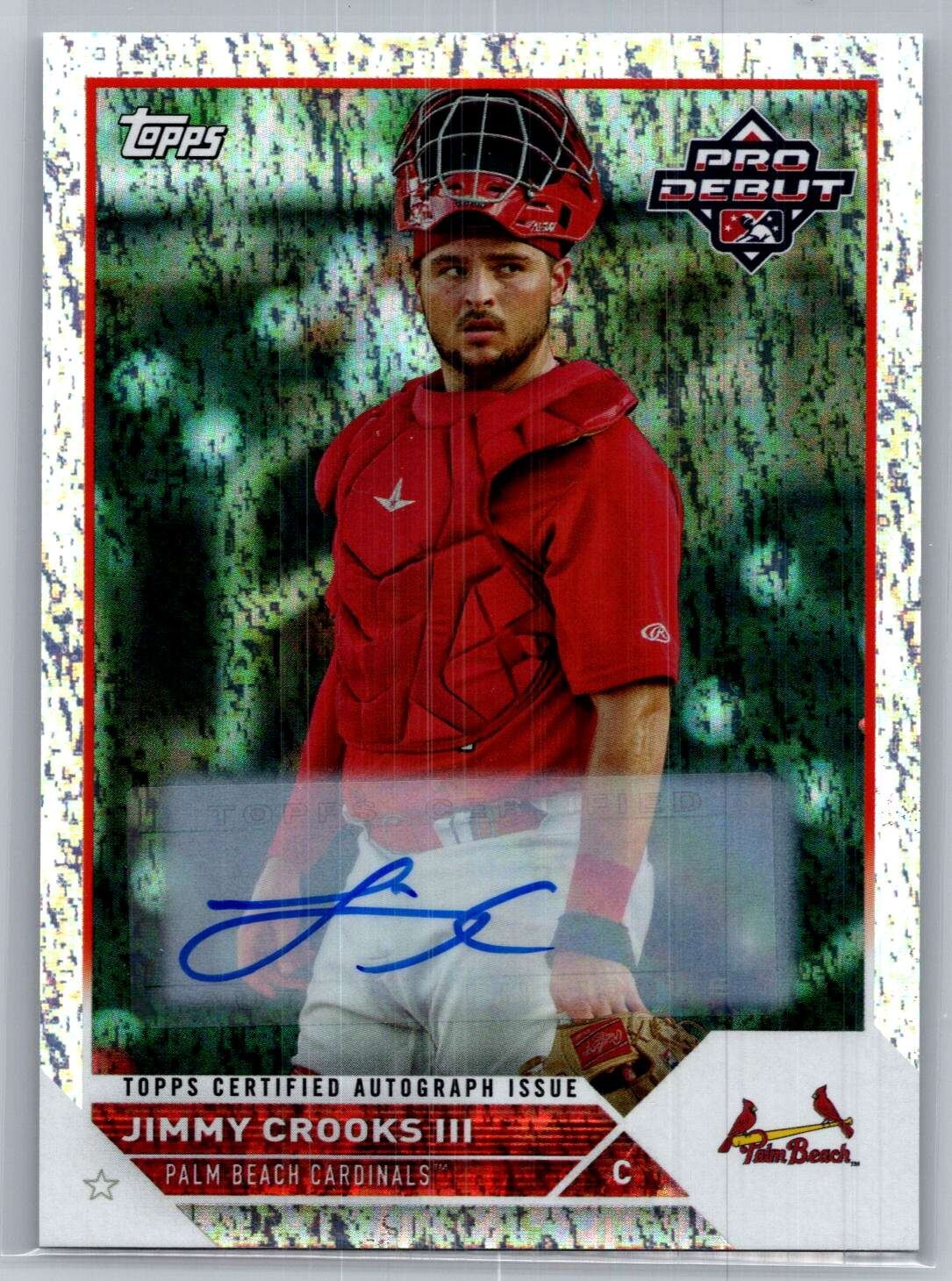 2023 Topps Pro Debut Jimmy Crooks Sparkle Auto #73/199 Cardinals | eBay