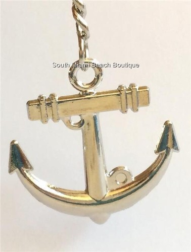 Nautical Anchor Keychain Keyring LOVE Boat Ship Valentines Gift Silver ...