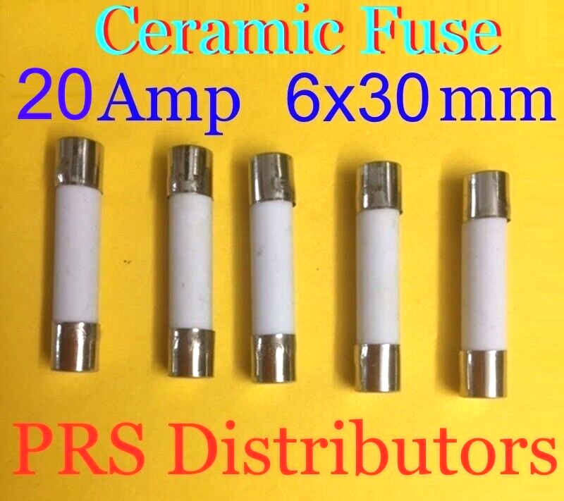 Fuse 20A 250V 6X30mm Fuse 20 Amp 250V Ceramic Fuse 5 pieces USA SELLER ...