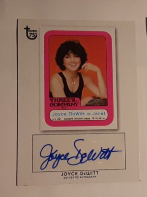 2013 Topps 75th Anniversary Auto Autograph card Joyce DeWitt Three’s ...