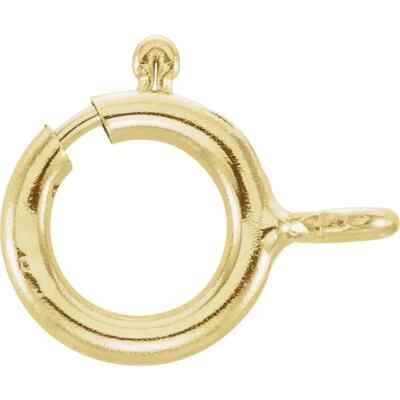 10k Yellow Gold 5.5mm Standard Weight Spring Ring Clasp Italy | eBay