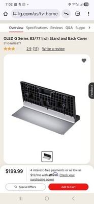 LG Oled Tv Stand, G5,G4,G3 83", 77" | eBay