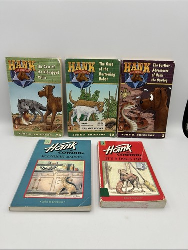 Vtg Lot Of 5 Hank The Cowdog Kids Chapter Dog Books by John R. Erickson ...