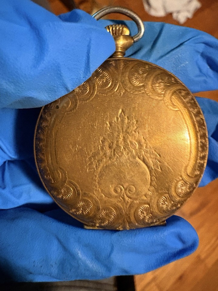 Columbia Pocket Watch Parts Keystone Base Metal Arm & Hammer Case | eBay