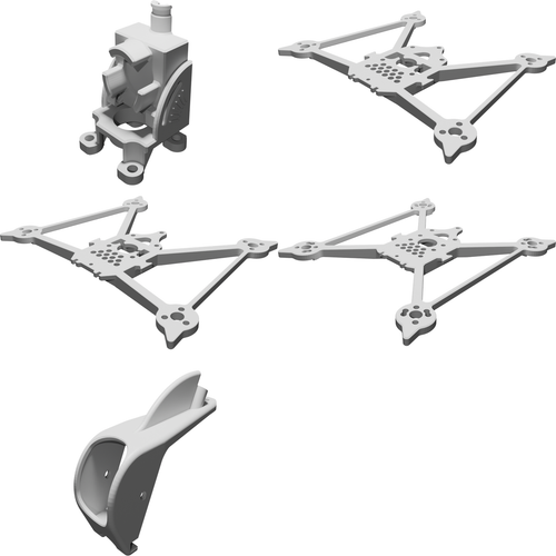 Frame Kit for 65mm Toothpick Drone Compatible with 16x16mm/20x20mm ...