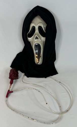Vintage 90's Halloween Working SCREAM Ghostface Mask with Blood Pump ...