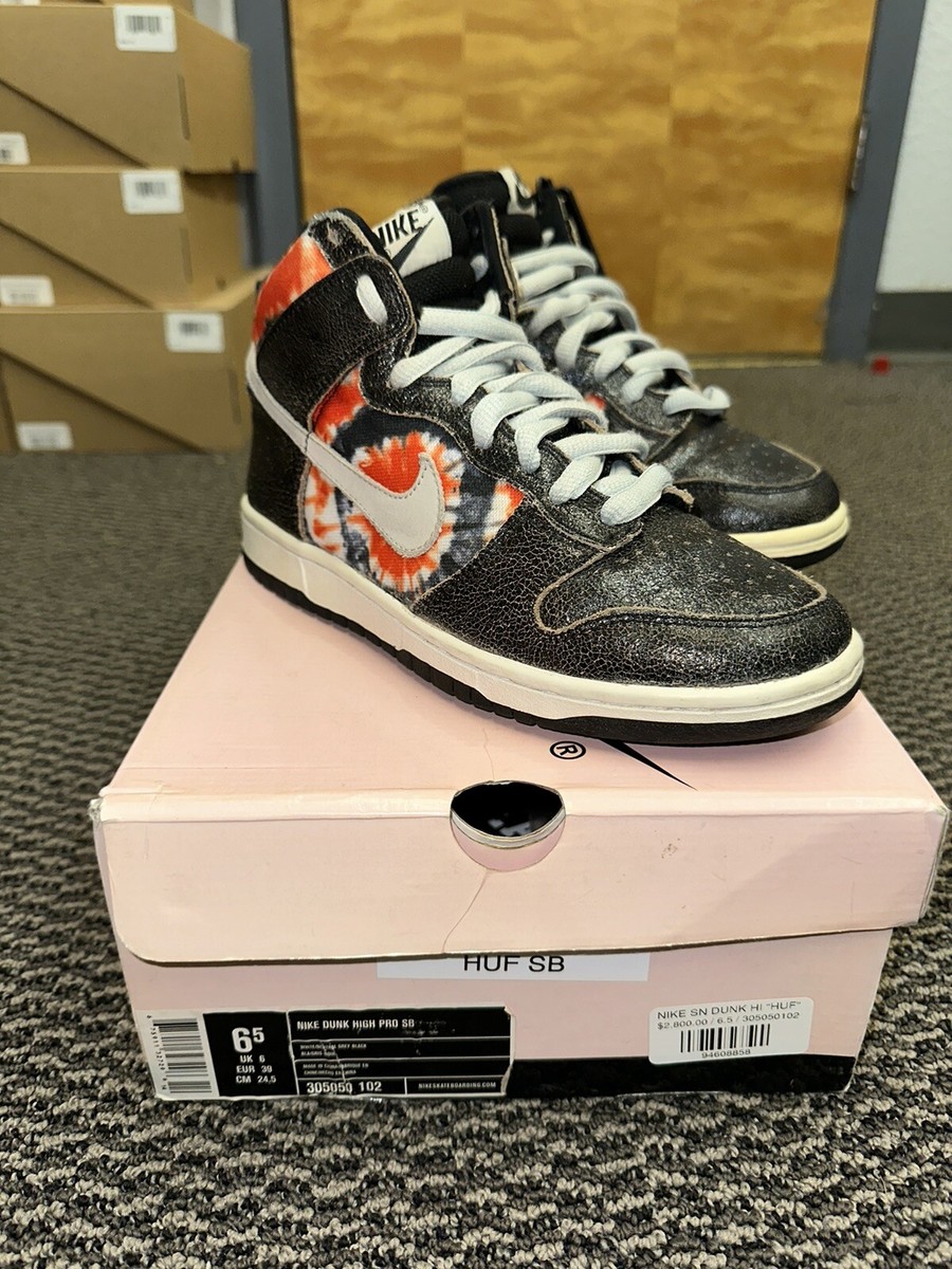 Size 6.5- Nike SB Dunk High x HUF Tie Dye Grail!! RARE! | eBay Size 6.5- Nike SB Dunk High x HUF Tie Dye Grail!! RARE! | eBay