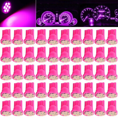 20/50 x T10 168 194 LED Pink/Purple Instrument Panel Dash Lights Bulbs ...