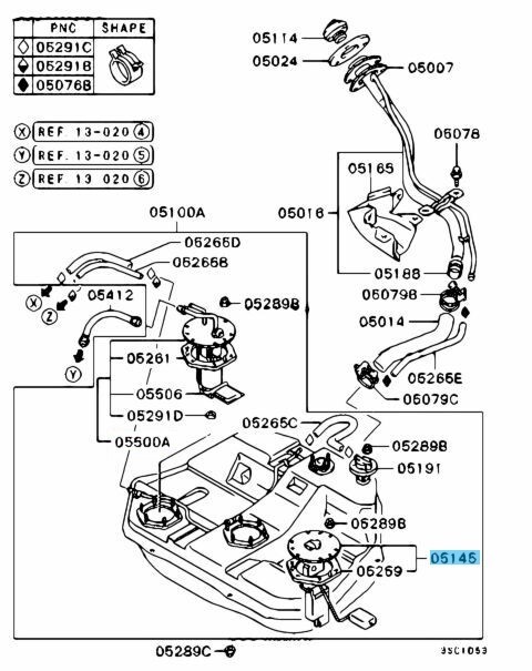 MITSUBISHI ECLIPSE D3#A 95-99 Genuine Fuel Gauge Sending Unit MR241078 ...