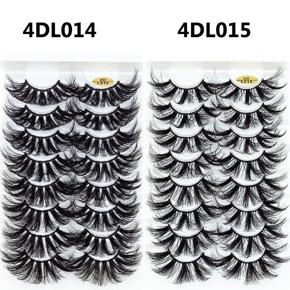 Long Full Volume Eyelash Extension False Eyelashes 4D Mink Hair 25mm ...