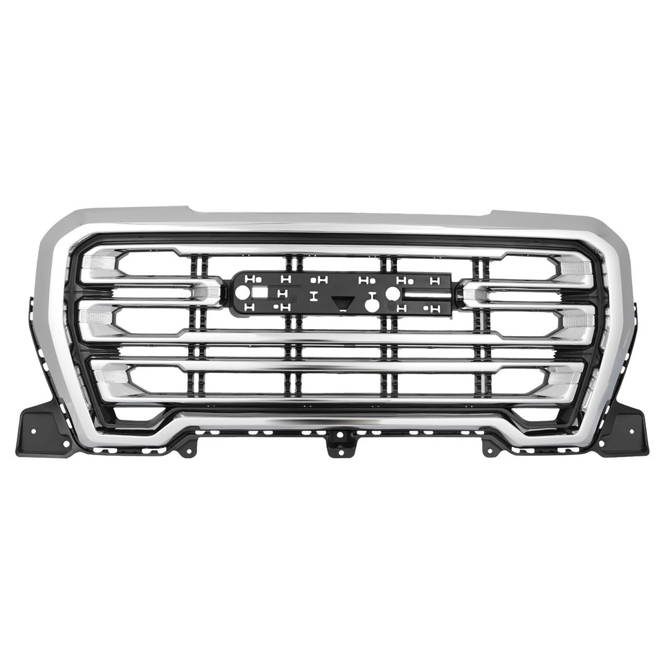 Front Upper Bumper Grille Chrome For GMC Sierra 1500 2019 2020 2021 ...