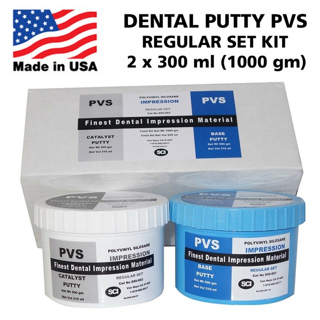 Sci Dental PVS Putty Impression Material Vinyl Polysiloxane 600 Ml 1000 ...