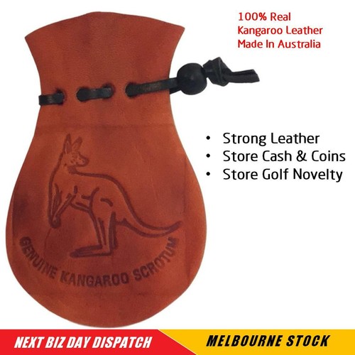 Kangaroo Scrotum Pouch Wallet Mens Coin Purse Golf Novelty Bag Leather ...