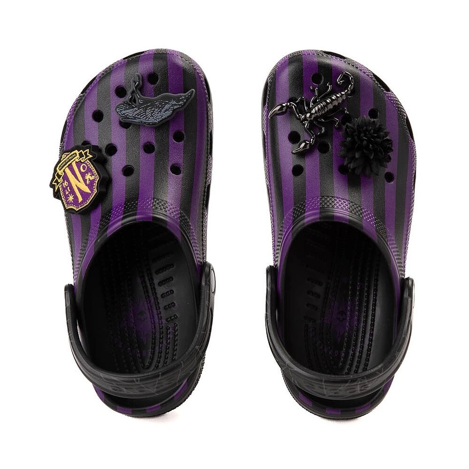 Wednesday x Crocs Classic Nevermore Academy Clog - Size M13 | eBay