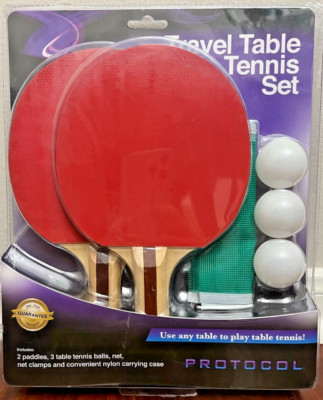 Table Tennis Set Ping Pong Set Protocol Universal Travel New in Box | eBay