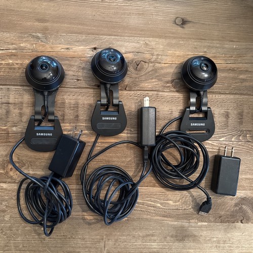 Three Samsung SmartCam HD Plus 1080p Wi-Fi IP Monitoring Cameras (SNH ...