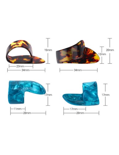 Thumb Finger Picks Plectrum With Plastic Picks Case, 1 Dozen (3 Pairs ...