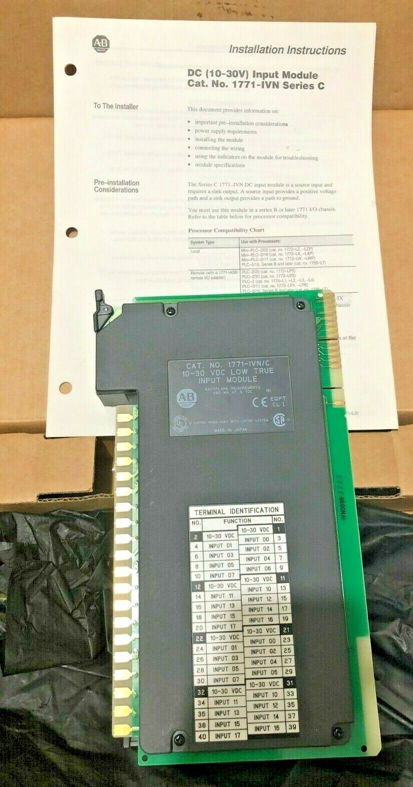 Allen Bradley - Digital Input Module CAT No. 1771-IVN Series: C | eBay