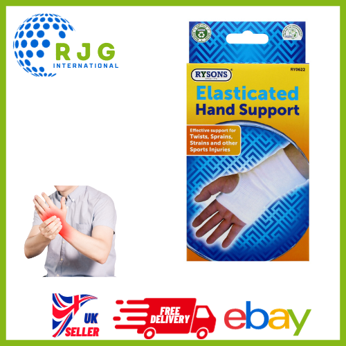 Elasticated Hand Palm Sprain Injury Support Brace Bandage Sleeve Wrist ...