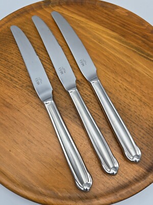 Mikasa CLASSICO Satin 3 Dinner Knives 9 1/4" Flatware 18-8 Gerald ...