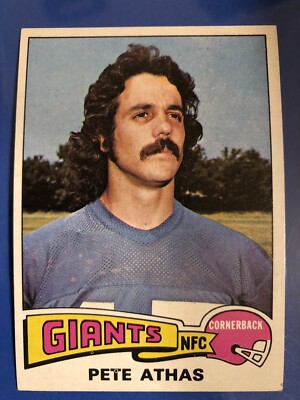 1975 Topps Football #484 Pete Athas New York Giants | eBay