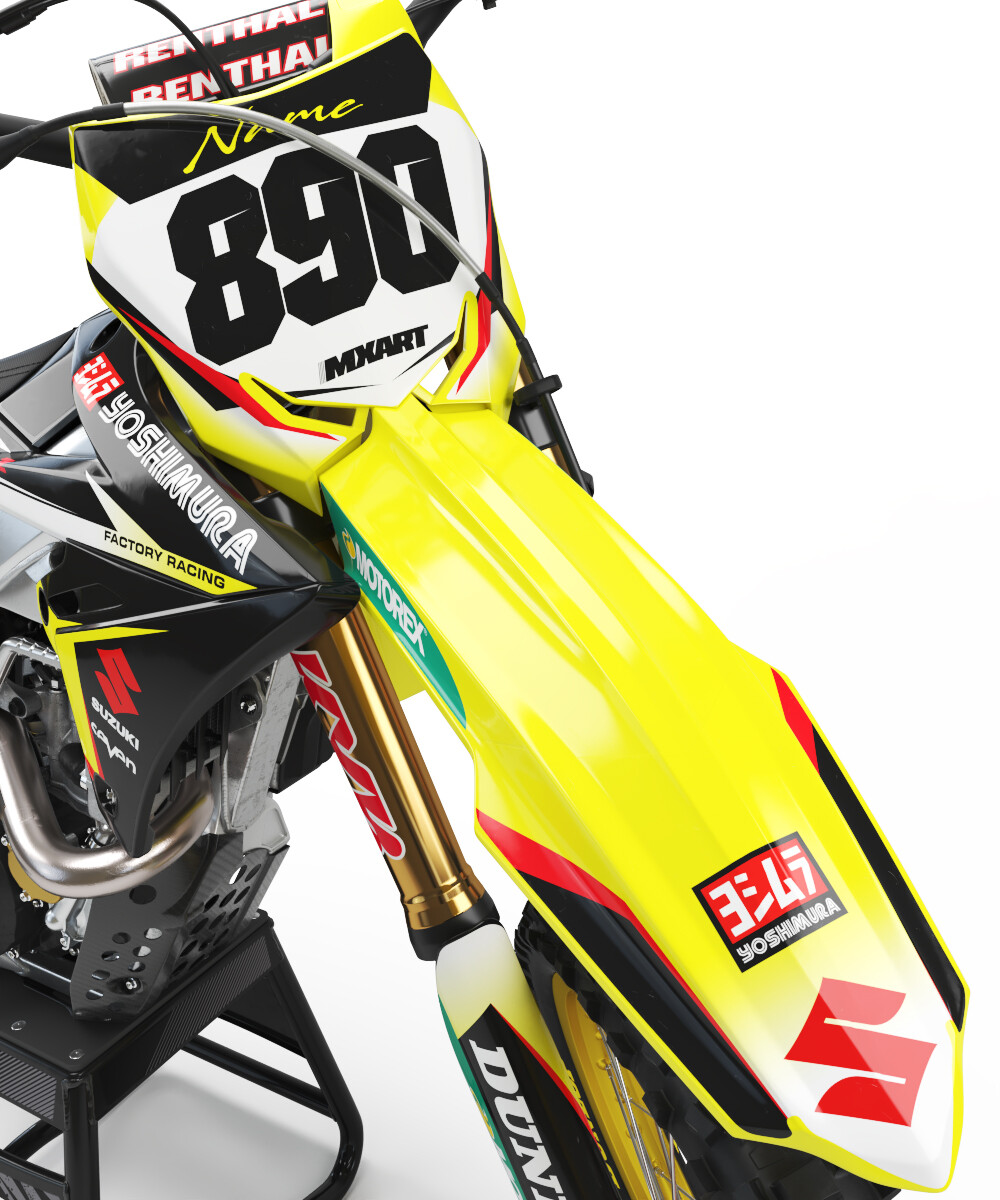 Custom Graphics Full Kit to Fit Suzuki RMZ 250 2004 2005 2006 FIRE ...