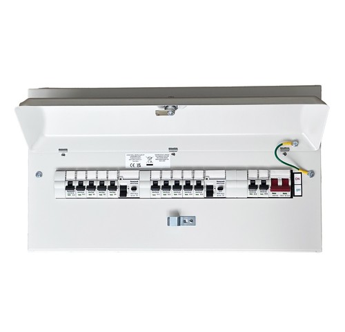 MK Honeywell 21 Way Populated White Metal Consumer Unit Fuse Board 12 ...
