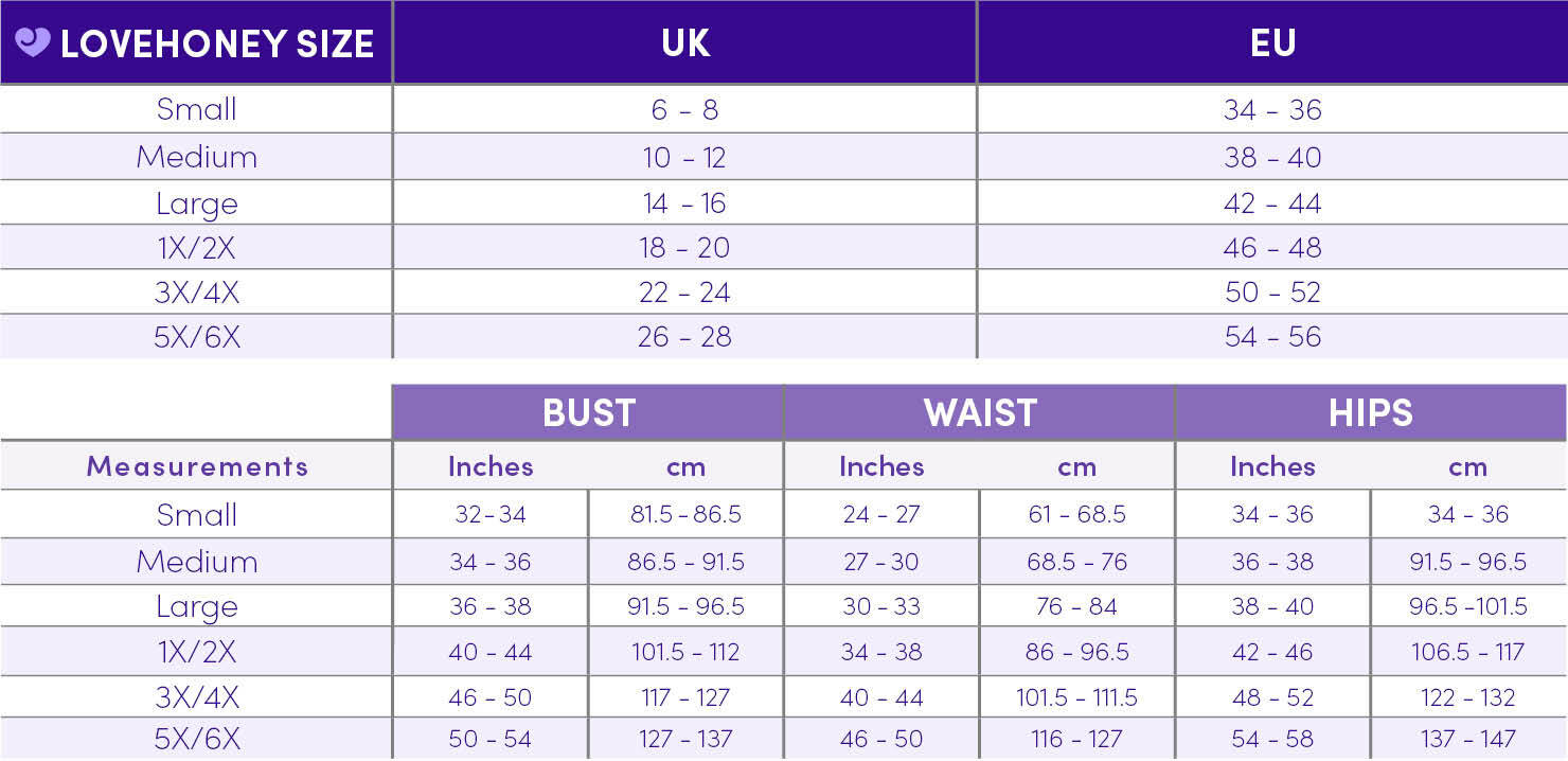 Lovehoney Sexy Lingerie Push Up Basque Set - Treasure Me - Black Satin ...