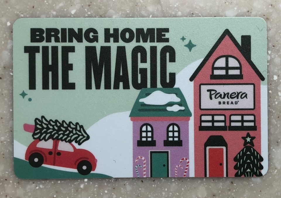 PANERA BREAD gift card Bring Home the Magic Car Xmas trees (2024) No ...