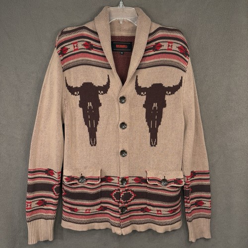 Rock&Roll Denim Aztec Cardigan Men’s XS Tan Southwestern Western ...