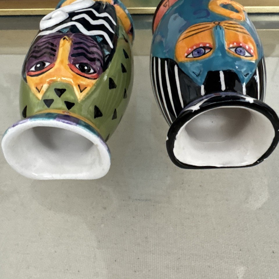 2 LAUREL BURCH CAT MAGNETIC VASES 4” FRIG FILING CABINET+ HOLDS FRESH FLOWERS | eBay