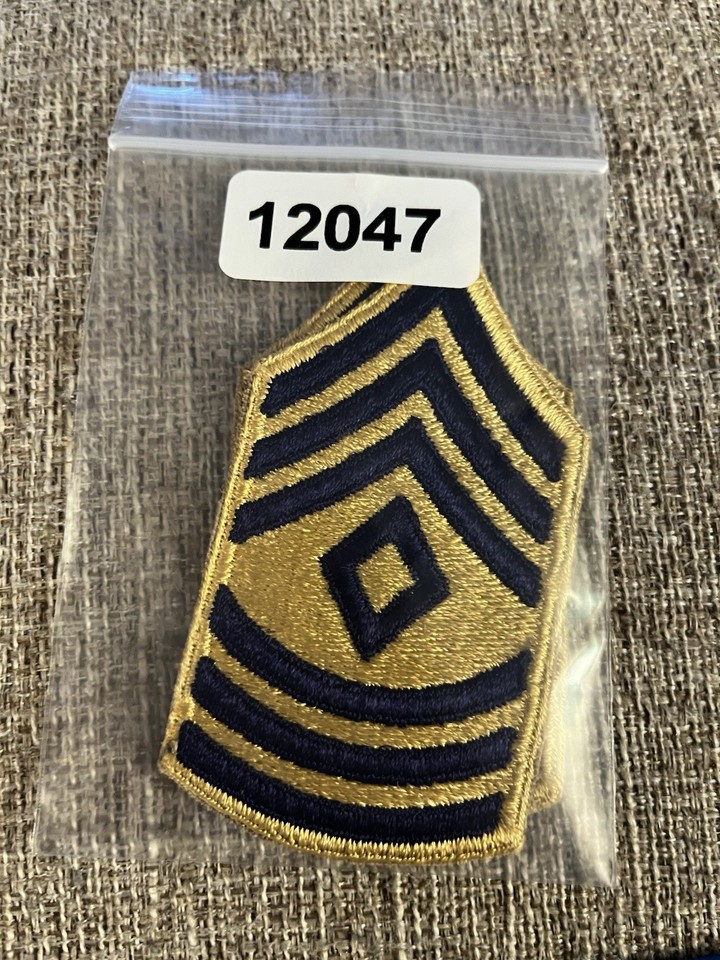 Pair Korea War Era First Sergeant Enlisted Rank Patches Blue And Yellow ...
