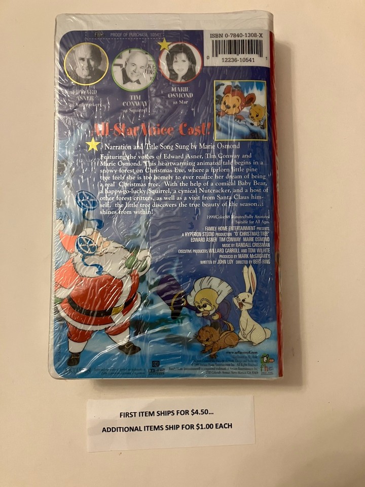 VHS Tape O' Christmas Tree $4.00 Sealed!!! Shipping $4.50/$1.00 ...
