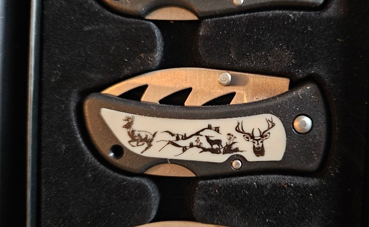 Wildlife Knife Set 4 Knives: An Eagle, Wolf, Bear, And Deer Lot NIB 15 ...