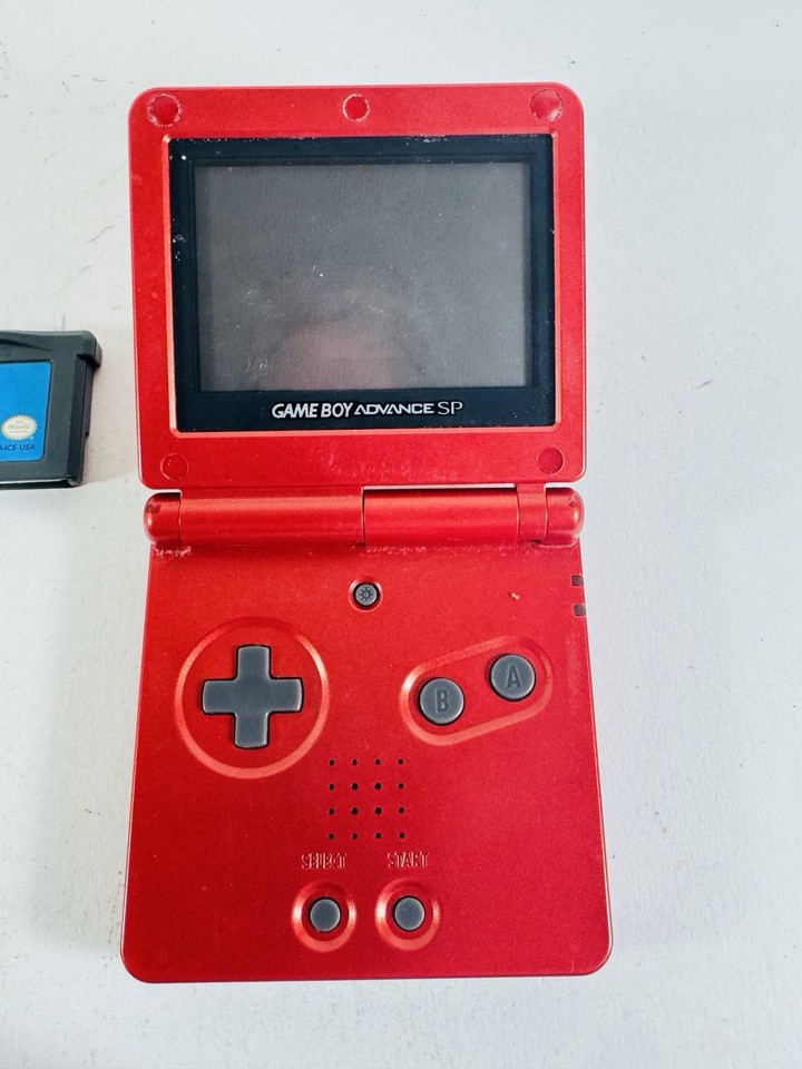 Nintendo Game Boy Advance SP - Flame/RED AGS-001 Bundle W/Charger ML422 ...