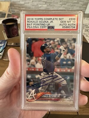2018 Topps-CASE HIT Variation Bat Vertical #698 Ronald Acuña Jr. (RC,AU ...