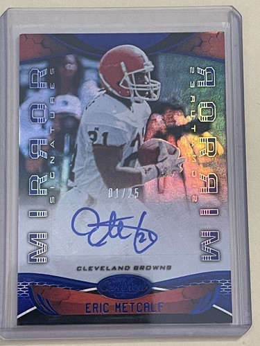 2019 Panini Certified Football Eric Metcalf #MI-EM Auto Mirror ...