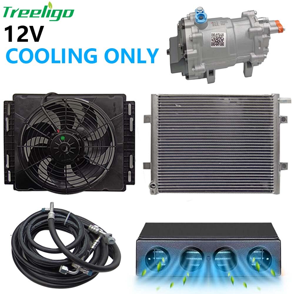 12V Remote Control Cool Electric Air Conditioner Underdash DC Auto Car ...