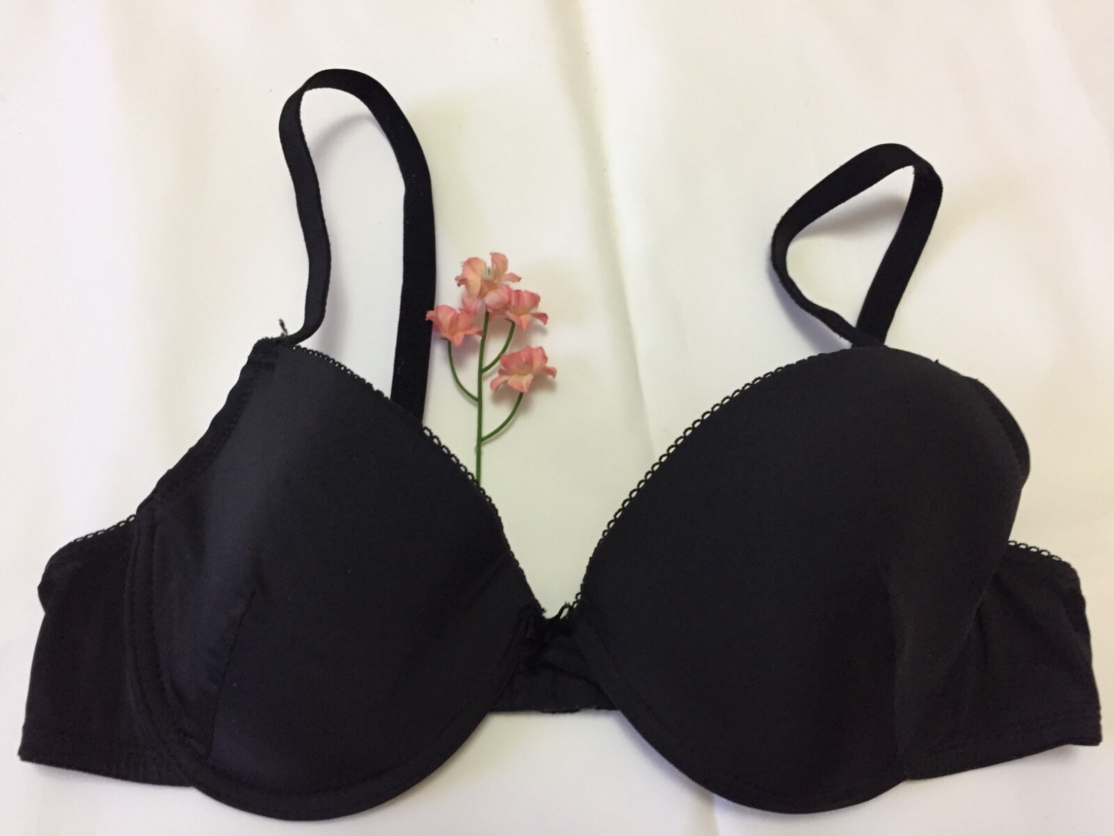 Label teared Bra size it 4c us 36c eu 80c padded underwired black | eBay