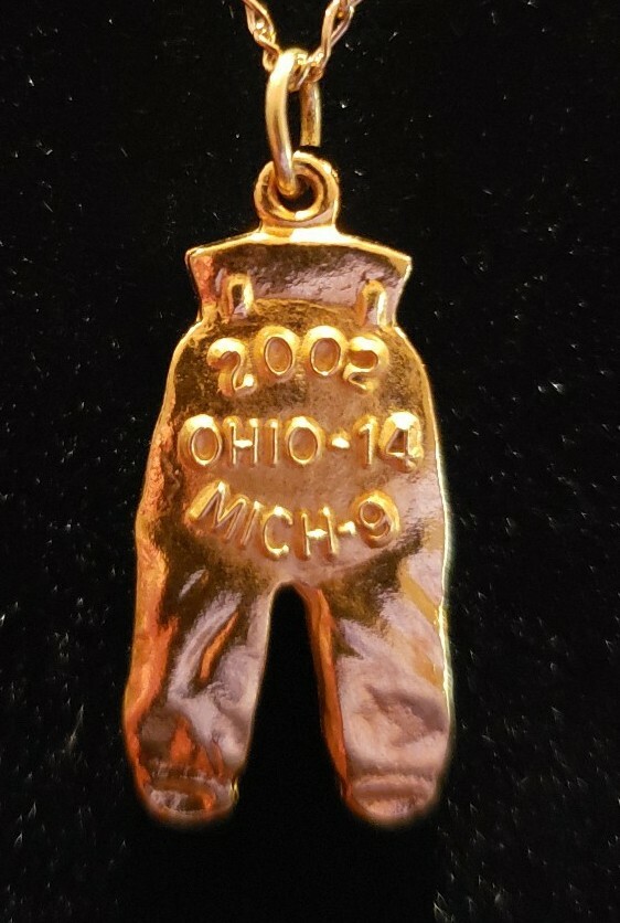 Ohio State Buckeyes Gold Pants Charm 2002 National Champions Undefeated ...