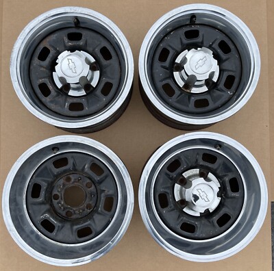 1971–1980 Camaro Chevelle Nova OEM Rally Wheels Set – 14x6 & 14x7 Rims ...
