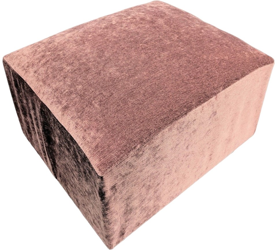 Footstool / Small Box Stool / Pouffe / Gift / Dusky Pink / Velvet ...