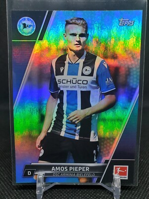 2021-22 TOPPS BUNDESLIGA AQUA Foilboard Foil PARALLEL #/199 AMOS PIEPER NO. 33 | eBay
