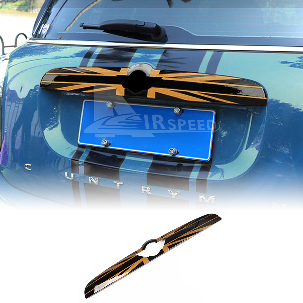 Car Tailgate Trunk Lid Cover Black Golden Union Jack for Mini Cooper ...