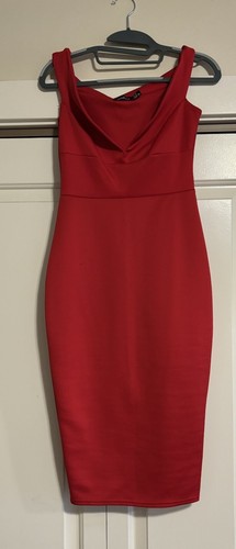 Boohoo Women’s Red Bodycon Party Dress Size 4 US 8 UK | eBay