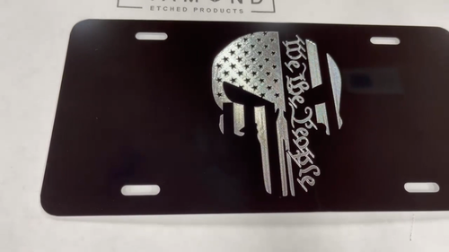 ENGRAVED Custom Personalized Name Car Tag Diamond Etched Silver License ...