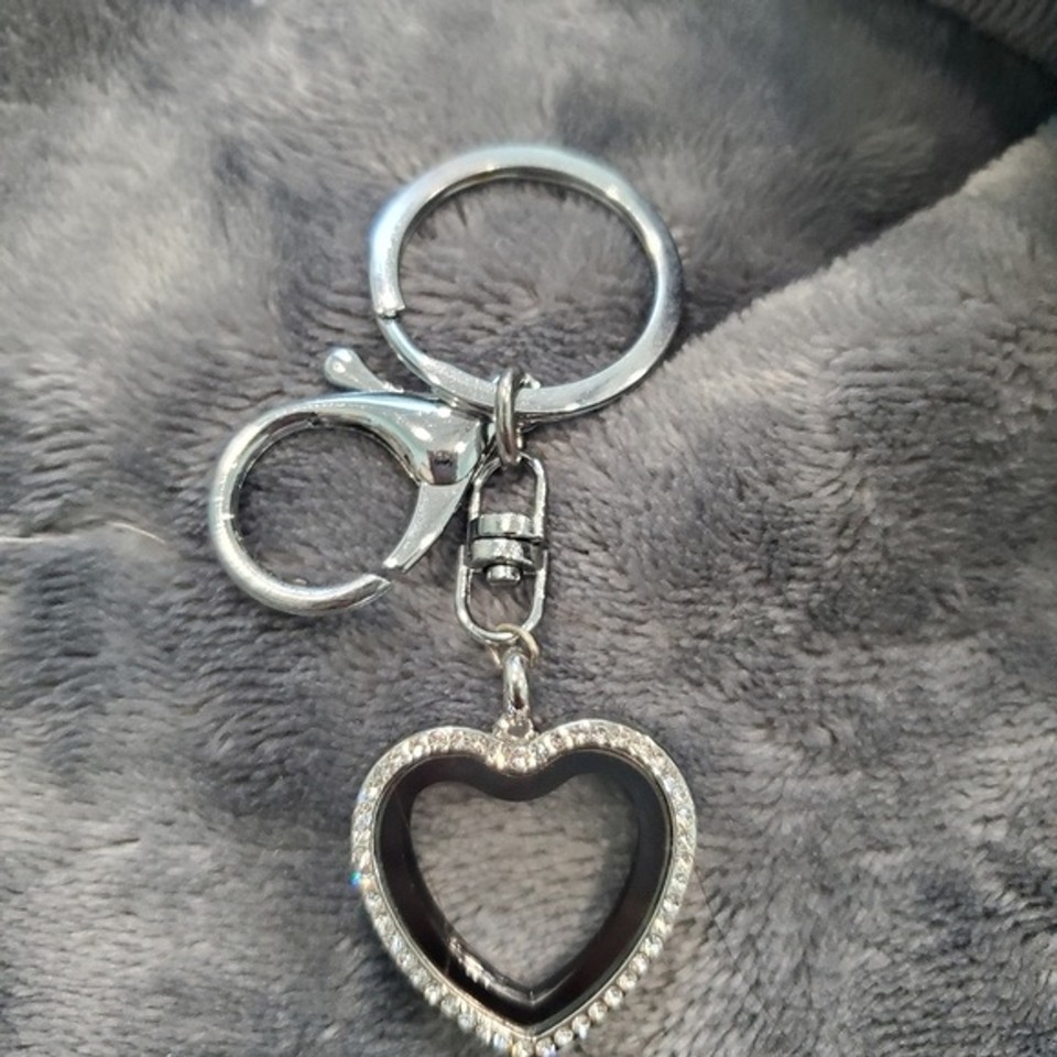 Floating Heart Locket Keychain / Purse Charm | eBay